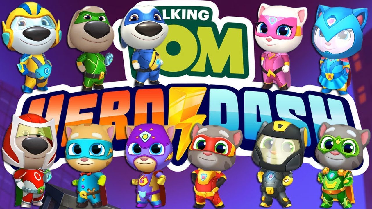Talking Tom Hero Dash All Outfits Youtube