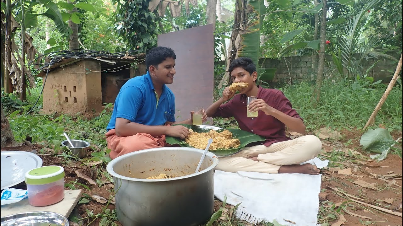 Village food factory/chicken Biryani village style Cooking by my Family ...