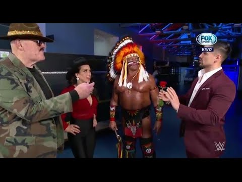 WWE RAW 1/4/21 Angel Garza, Mickie James, Tatanka & SGT. Slaughter Backstage Segment