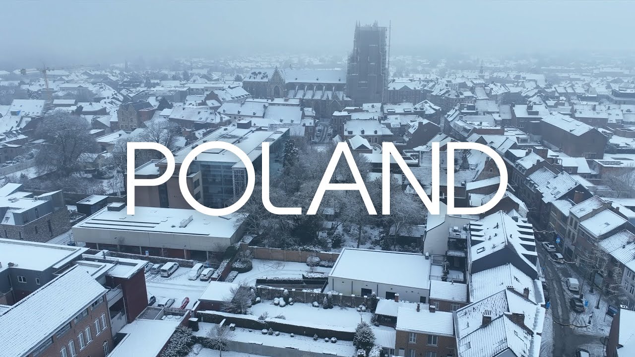 Cinematic Areal View From #Poland Snowfall - YouTube