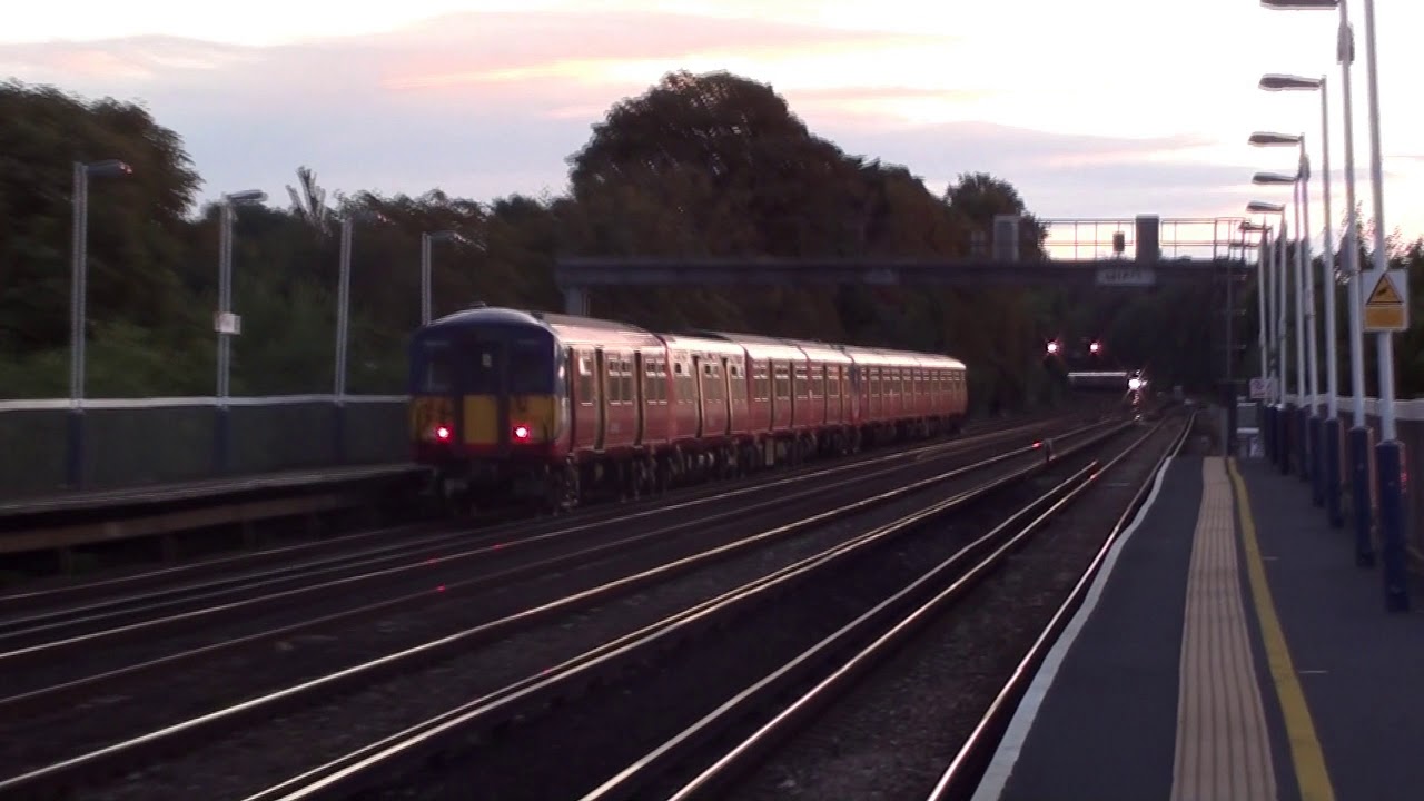 South West Trains Class 455s pass through Berrylands - YouTube