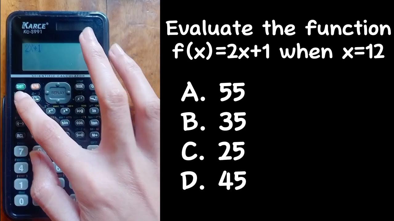 Evaluating function using KARCE KC-S991 Calculator - YouTube