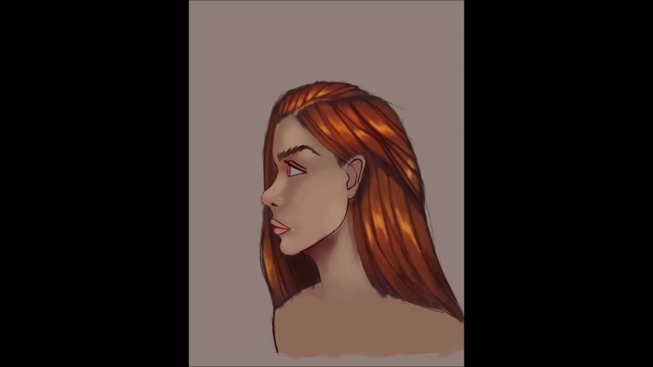 Profile picture, digital painting timelapse - YouTube