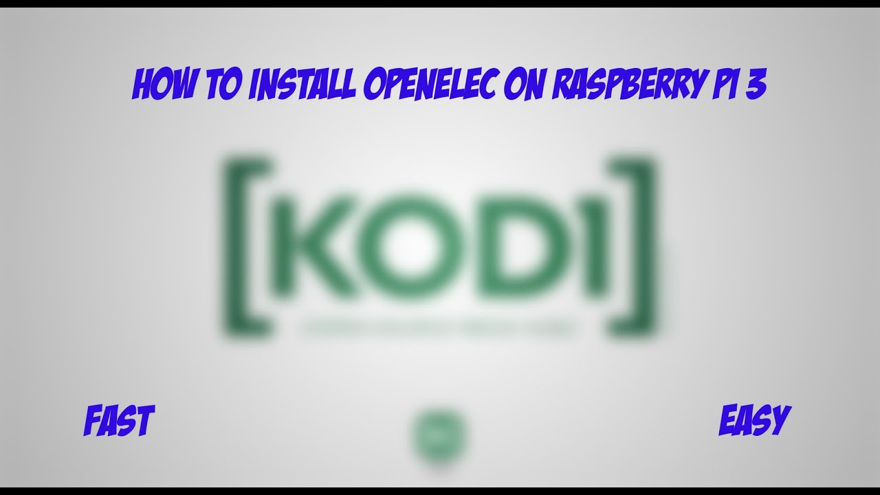 How To Install KODI (XBMC) On Raspberry PI 1, 2, 3 - YouTube