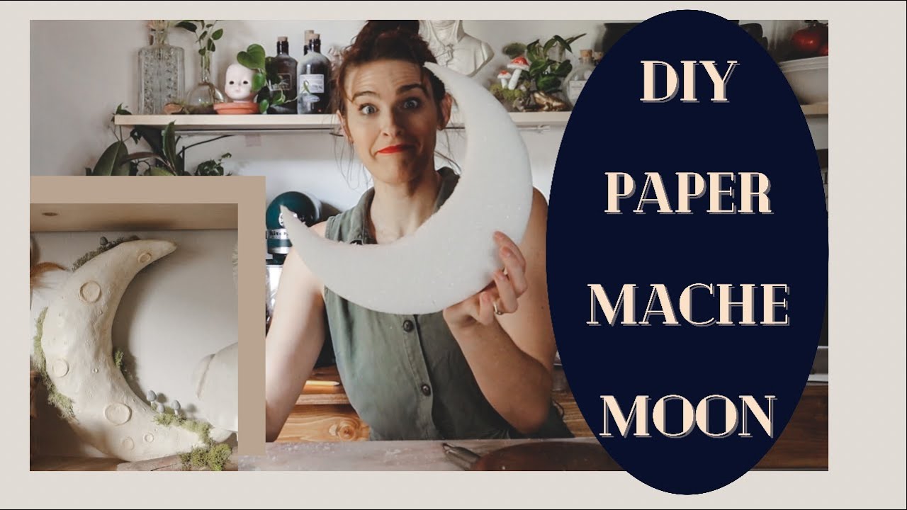 Paper Mache Mossy Moon - YouTube