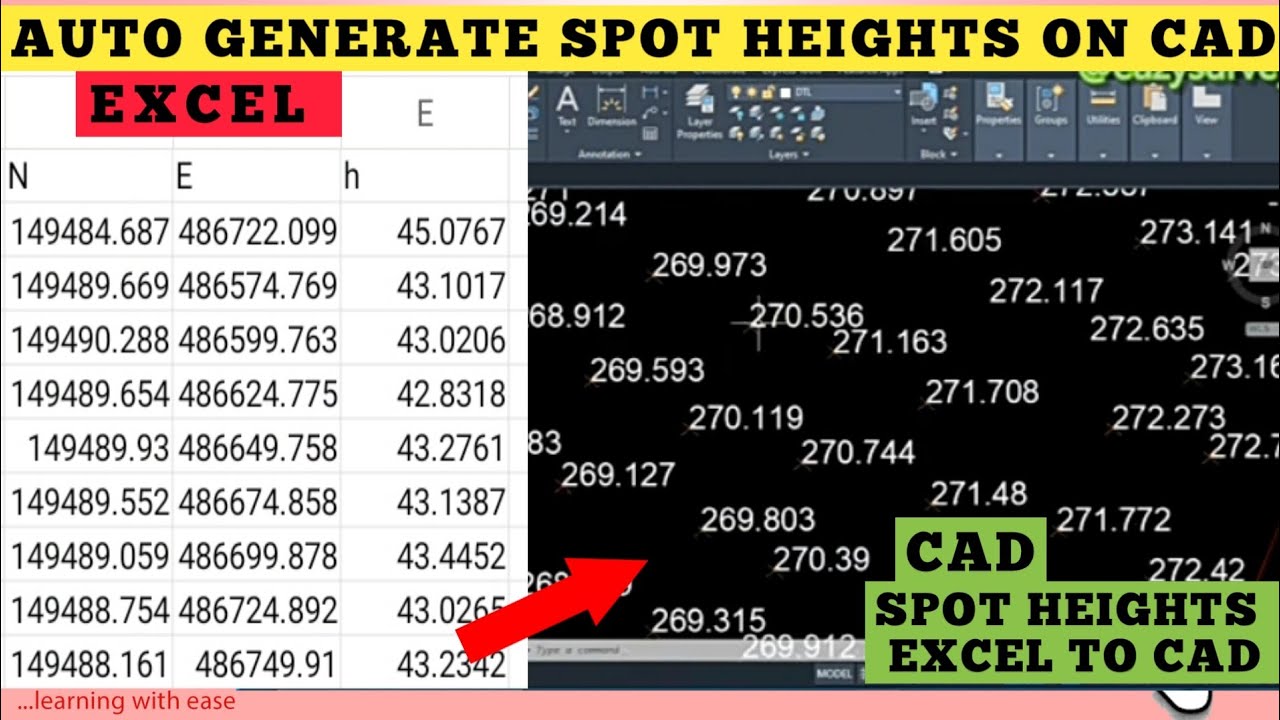 How to create SPOT HEIGHTS in AutoCAD || #autocad Complete video - YouTube
