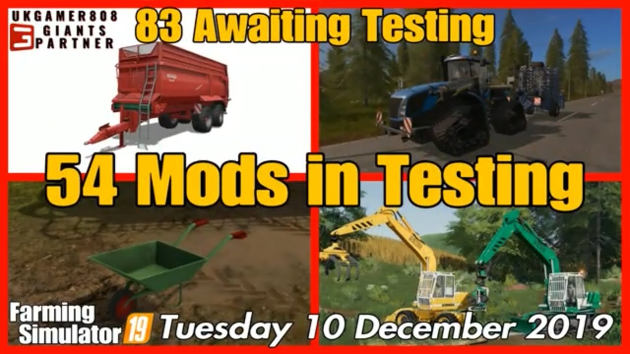 Mods in Testing list fs19 Mod hub Update fs19 Mods farming simulator ...