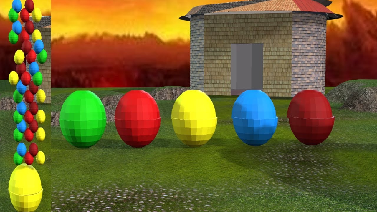 Learning Colors -- Colorful Eggs on a Farm | HUGE EGGS Surprise | - YouTube