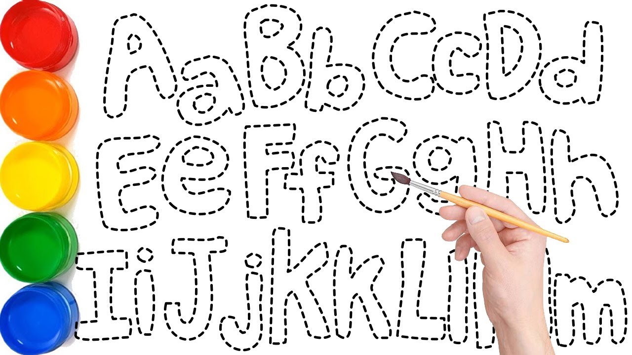 Let''s Learn How to Draw and Paint Capital & Small Letters Alphabet A ...