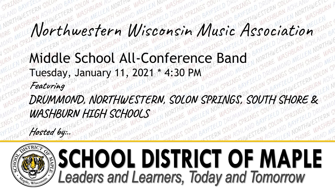 2022 NWMA M.S. All-Conference Band Concert - YouTube