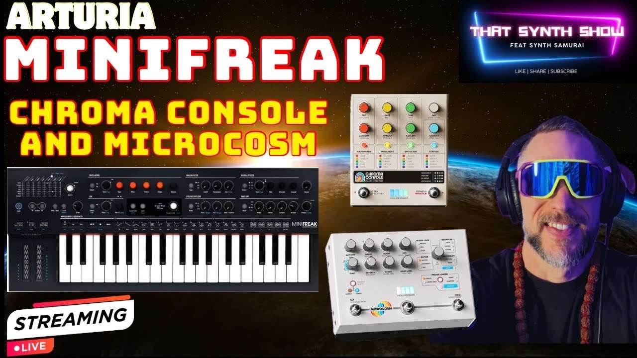 Arturia Minifreak, Hologram Chroma Console & Microcosm Outdoor Set Up ...