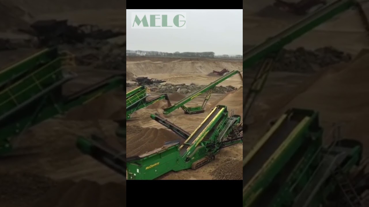 sand screening construction waste screening - YouTube