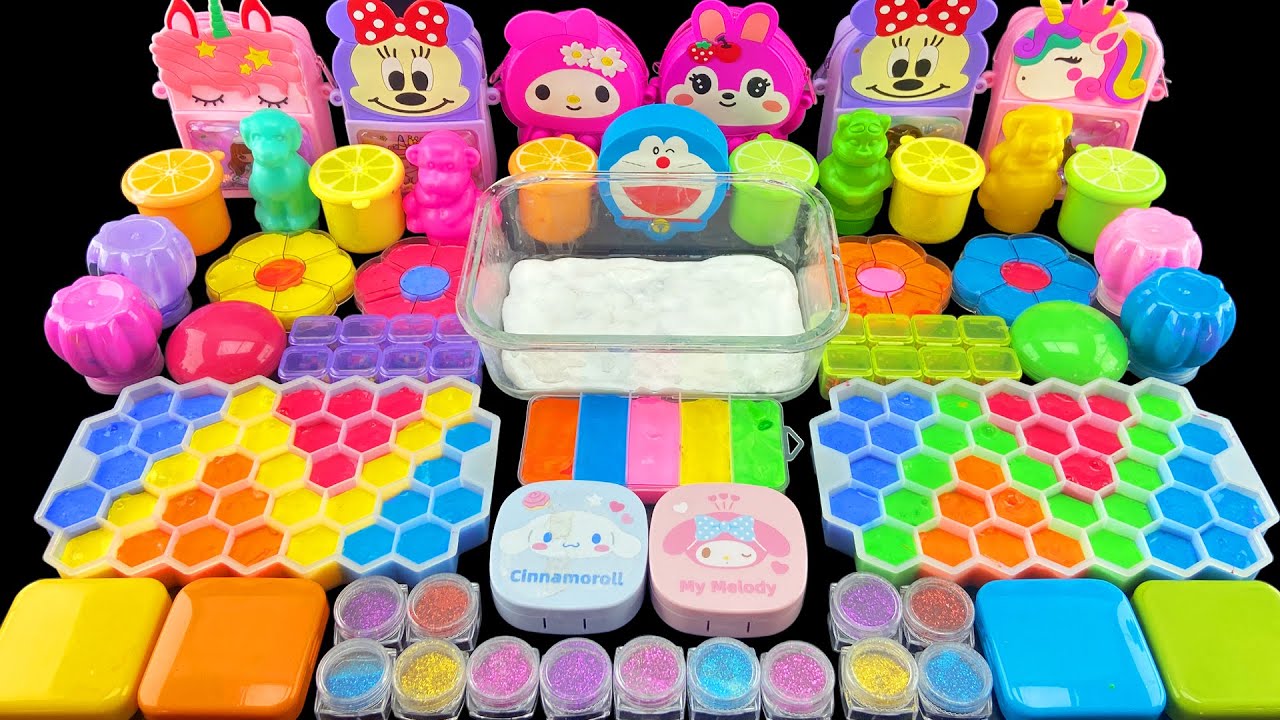 14 Minutes Satisfying Slime Rainbow Mixing All & Cartoon Slime Candy ...