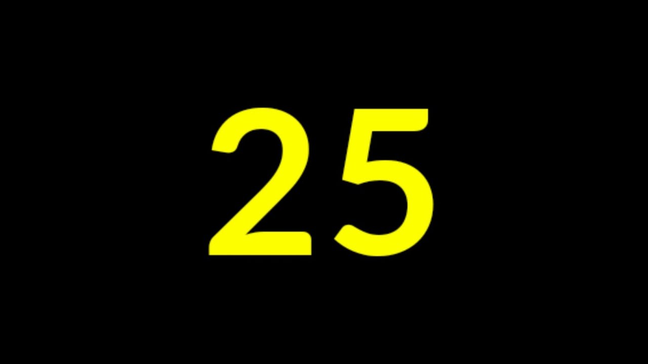 25 Seconds Countdown Timer With Sound Effect - YouTube