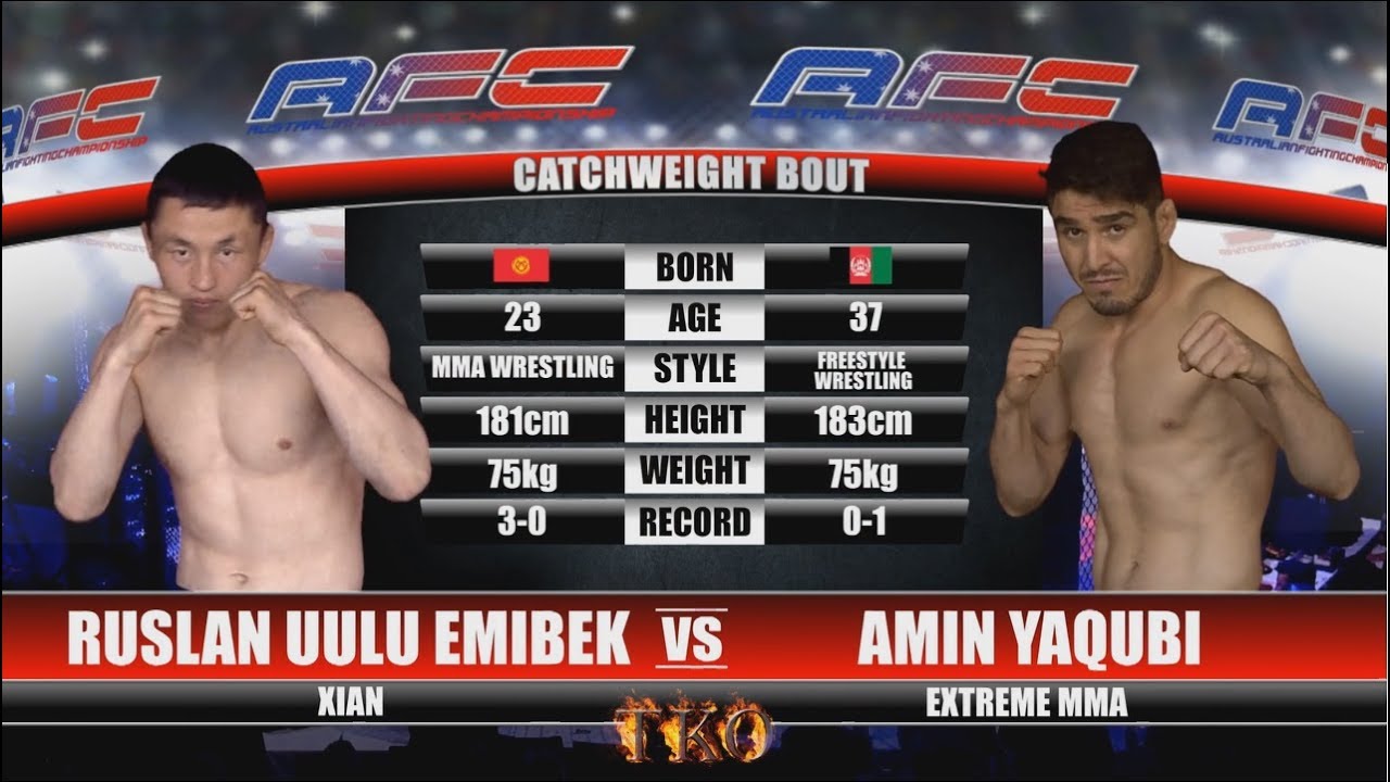 AFC 18 - Ruslan Uulu Emibek Vs Amin Yaqubi - YouTube