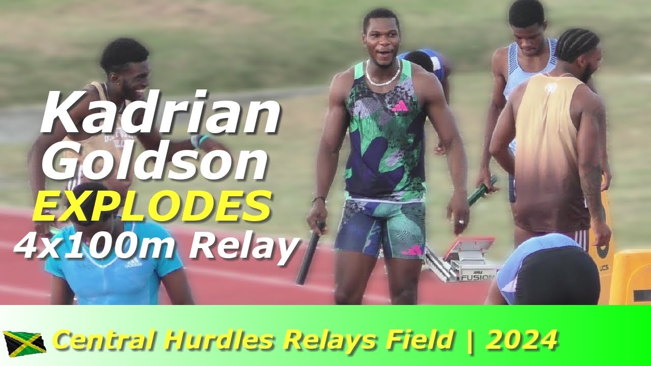 Kadrian Goldson Explodes on the Anchor | Mens Club 4x100m relay - YouTube