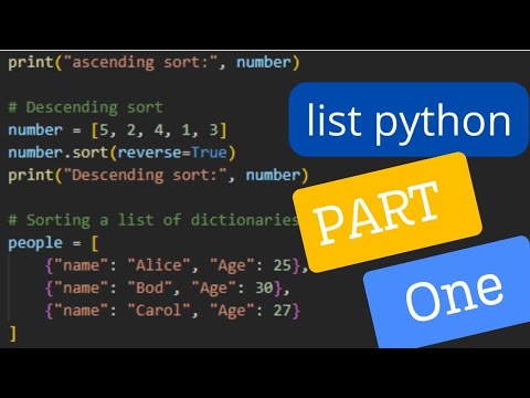 List in python (Part-1) - YouTube