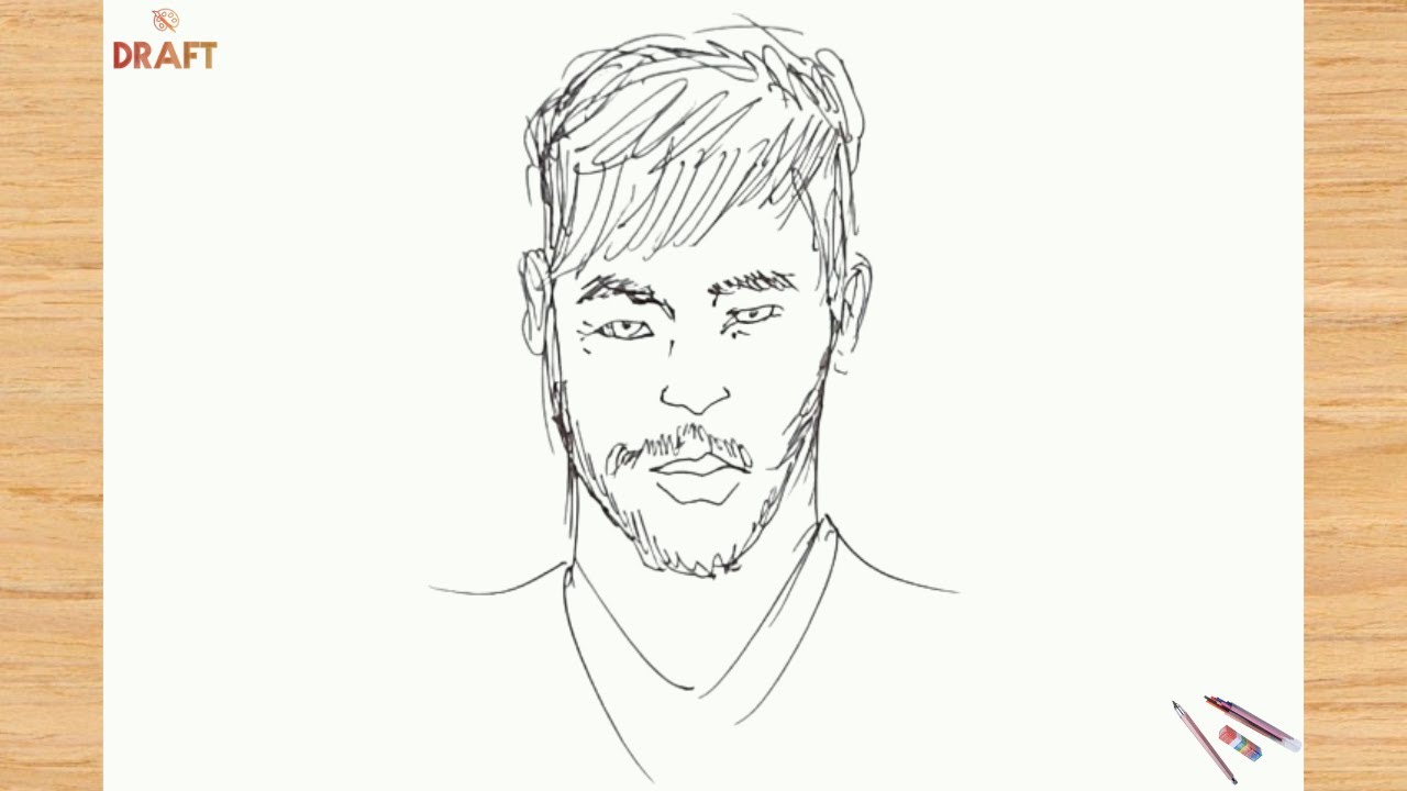 Neymar Jr. || Step By Step drawing Tutorial for beginners || How to ...