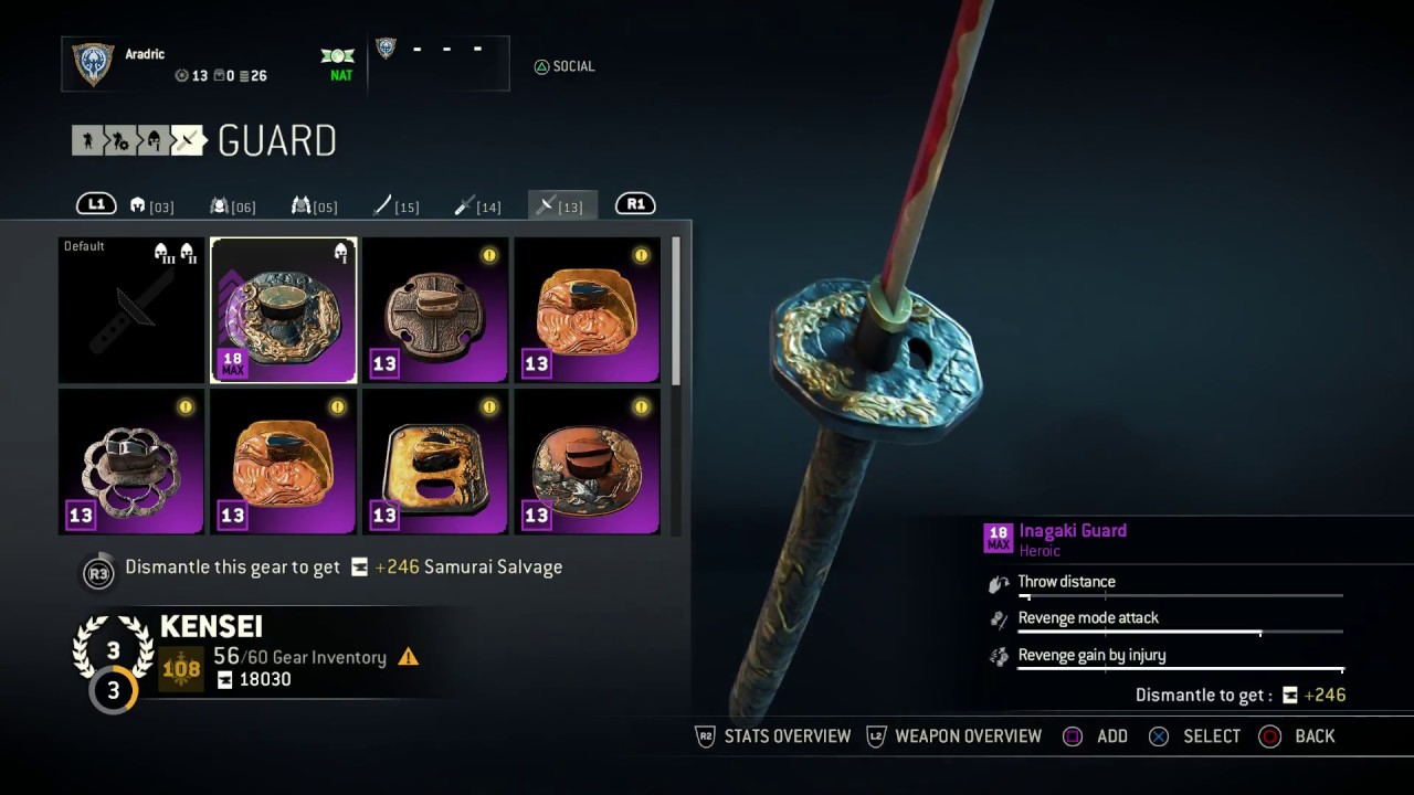 For Honor - Rare / Legendary / Heroic Kensei Hybrid Sword - Akiha ...