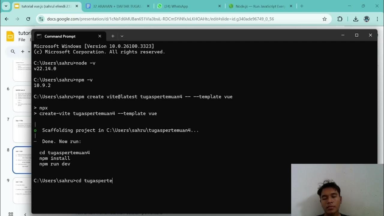 Tugas pertemuan 4 tutorial vue.js - YouTube
