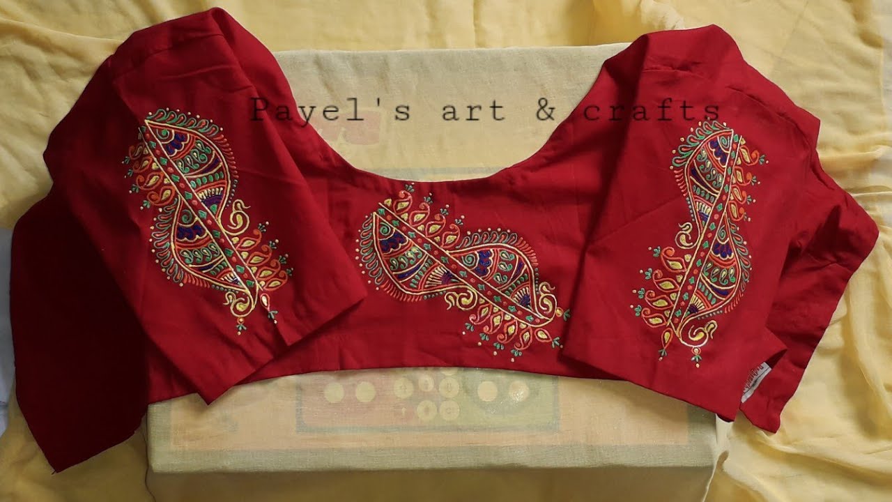 Hand painted blouse | Fabric design on blouse | Tutorial video | Liquid ...
