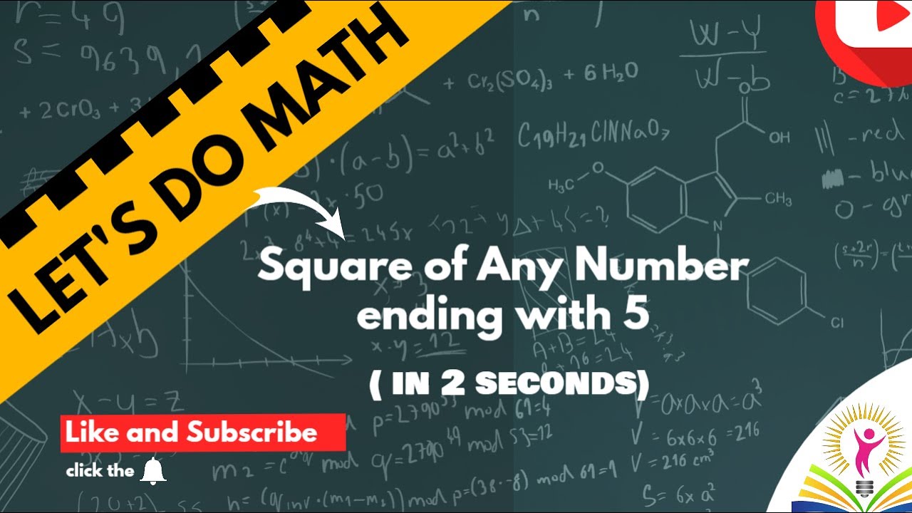 Square of Any Number ending with 5 in 2 seconds || Brilliant Minds ...