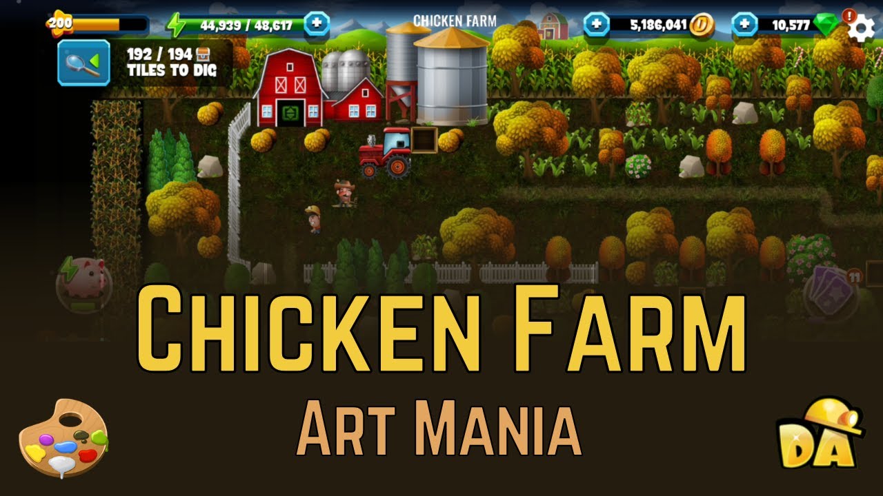Chicken Farm - Art Mania - Diggy's Adventure - YouTube