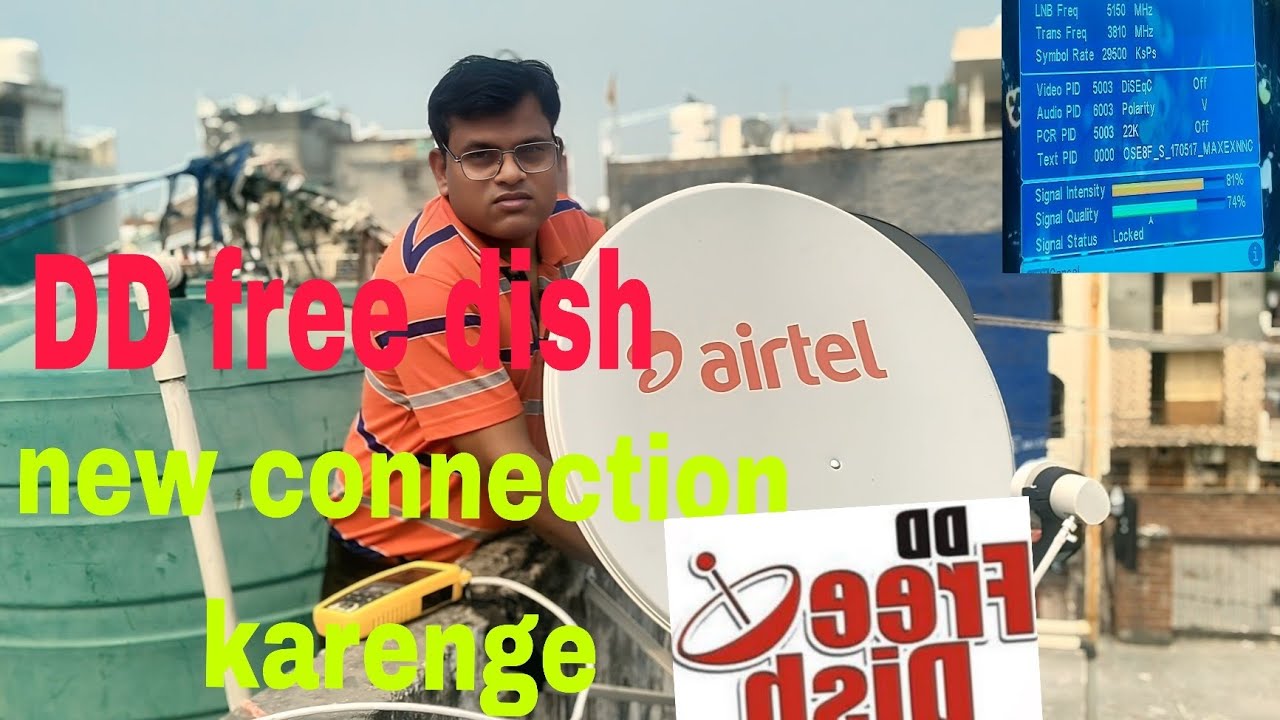 DD free dish new dish install karenge DTH TV - YouTube