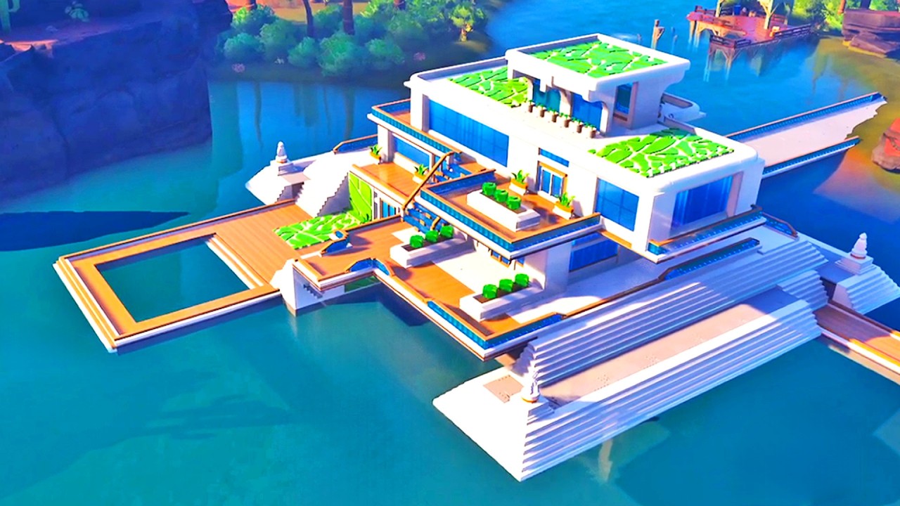 I BUILT a Floating Island House in the Desert (Lego Fortnite) - YouTube