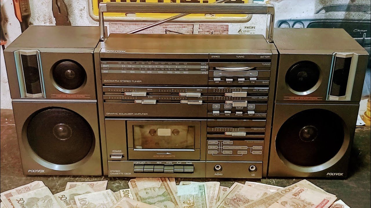 Rádio Gravador Boombox Polyvox PA-880 "REVISADO" Clássico Anos 80 (P ...