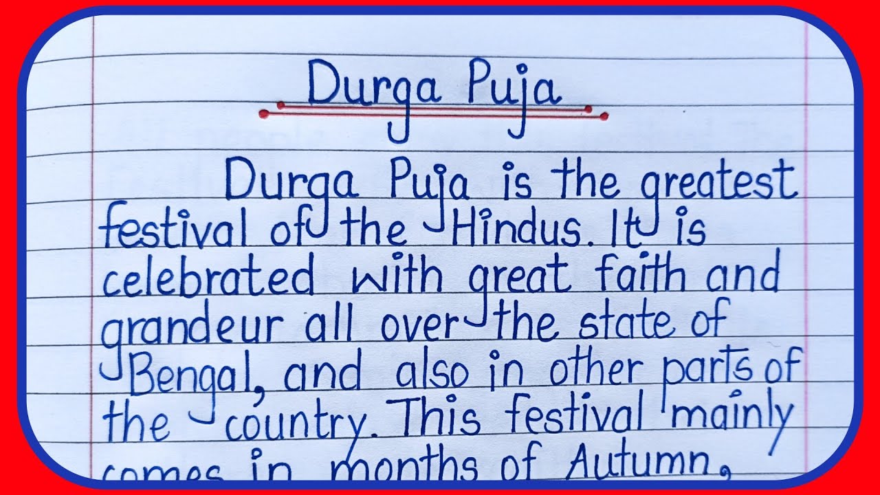 Essay on Durga Puja | Essay on Durga Puja in English | durga Puja essay ...