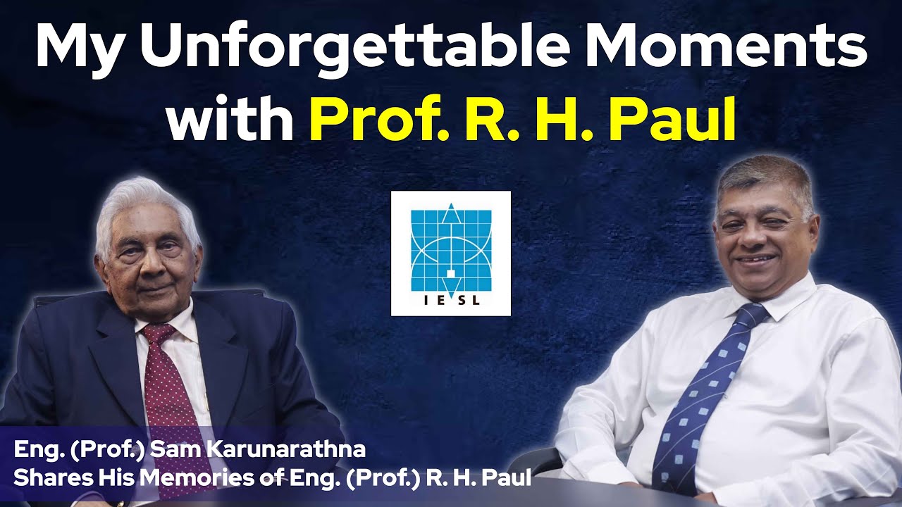 My Unforgettable Moments with Prof. R H Paul - YouTube