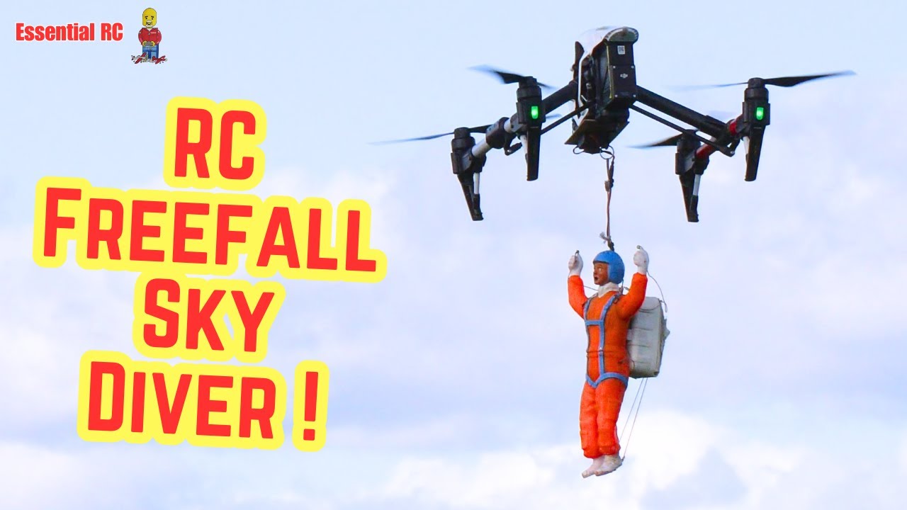RC FREE FALL PARACHUTE DROP ! Robbe RC Sky Diver in Action - YouTube