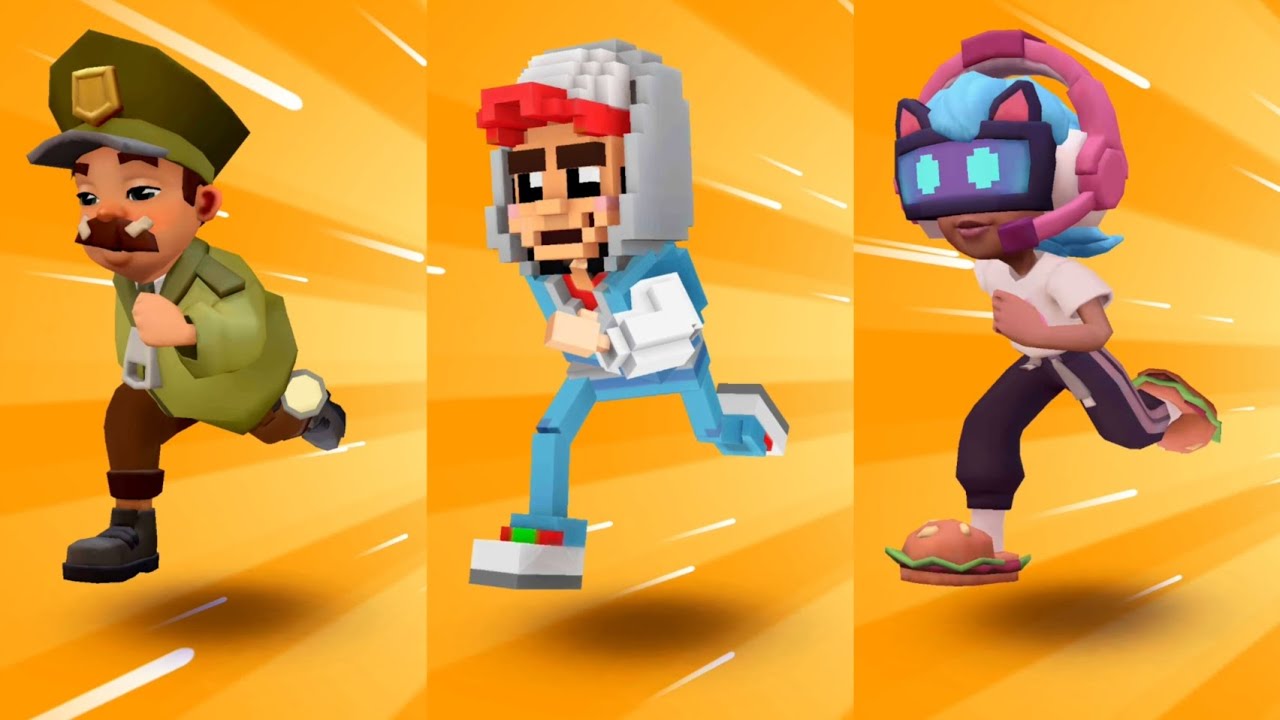 Subway surfers - Guard King vs Pixel Jake vs Hammy Bee - Gameplay ...