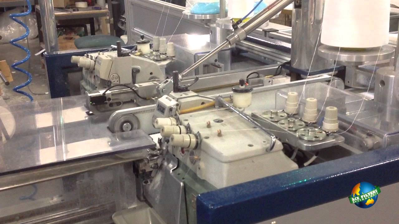 ACE Filters fry oil filter bag production - YouTube