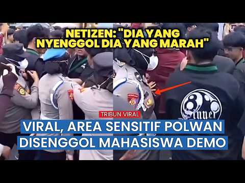 Demo di Bengkulu Memanas, Momen Mahasiswa Senggol Area Sensitif Polwan Viral!
