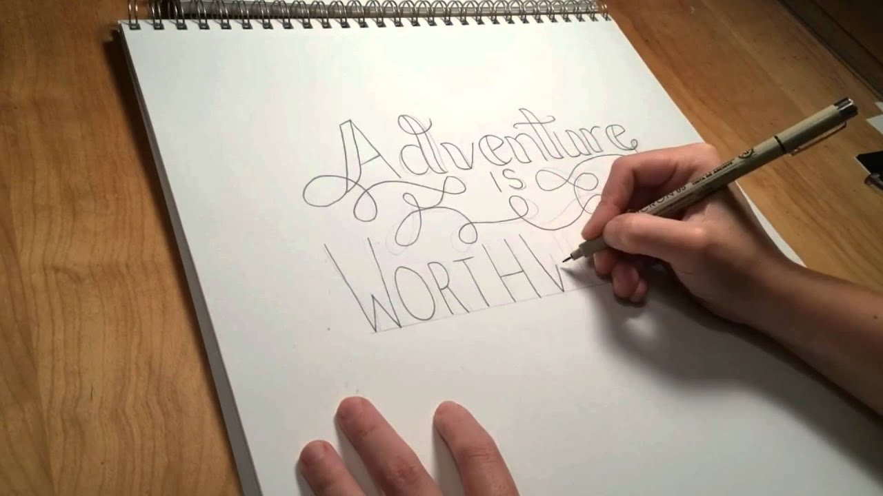 Hand Drawn Lettering - YouTube