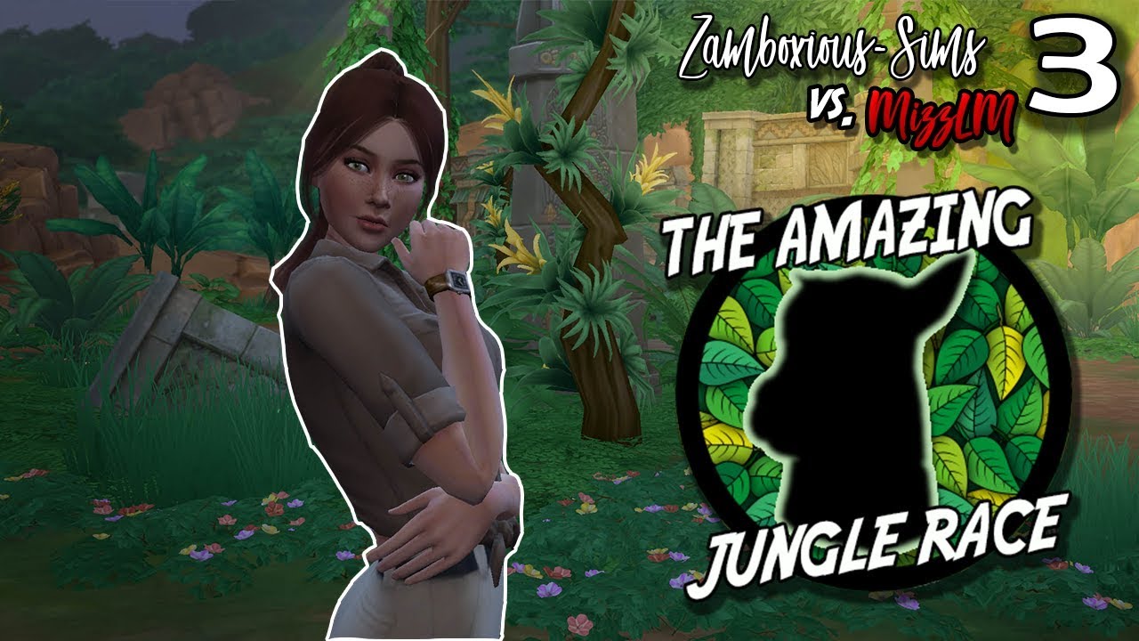 SIMS 4: THE AMAZING JUNGLE RACE EP. 3 | GATORS & PARROTS & CATS OH MY ...