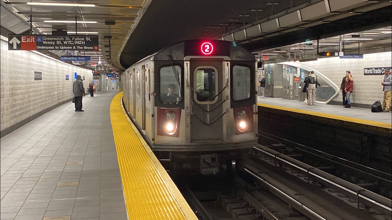 [RARE] MTA NYCT: Rerouted South Ferry Bound R142 (2) Train at WTC ...