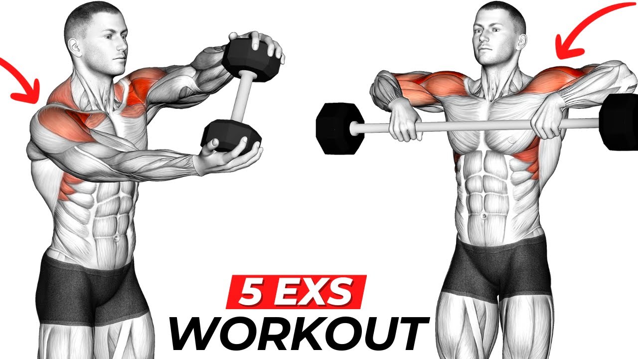 5 BEST SHOULDERS EXERCISES (SHOULDERS WORKOUT FOR MASS) - YouTube