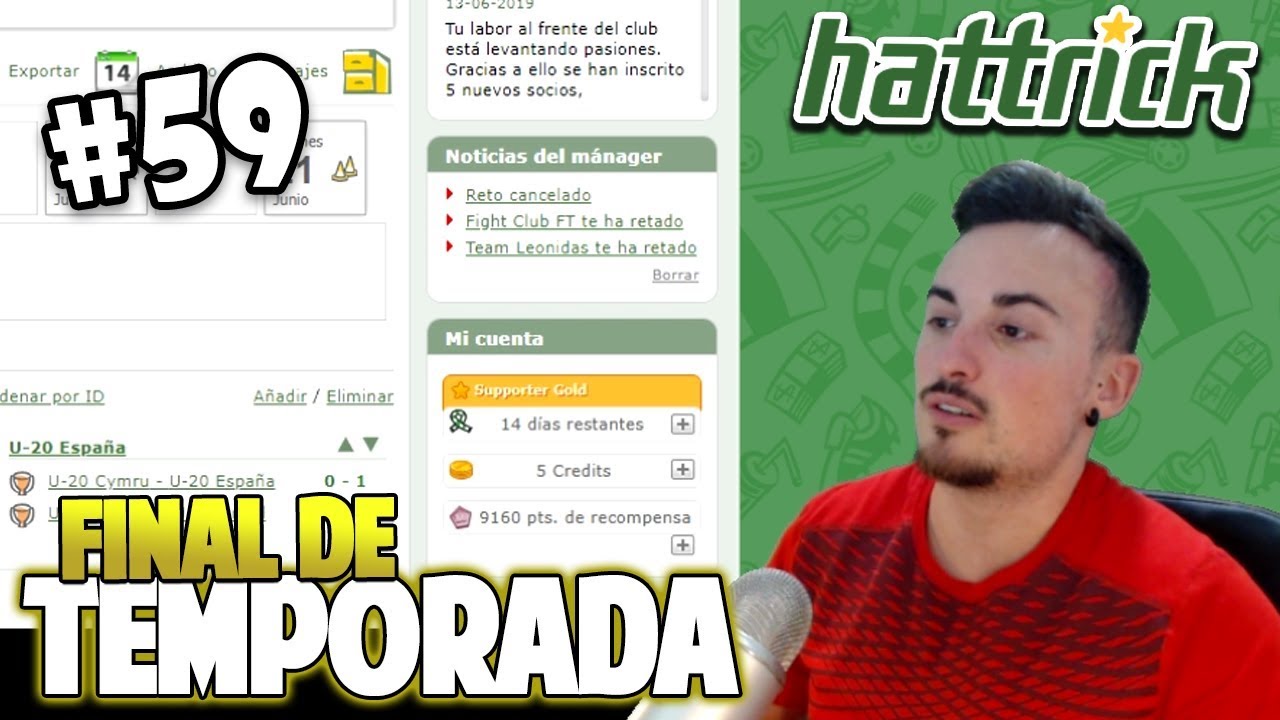 Final de Temporada | HATTRICK #59 MANAGER ONLINE GRATUITO - YouTube