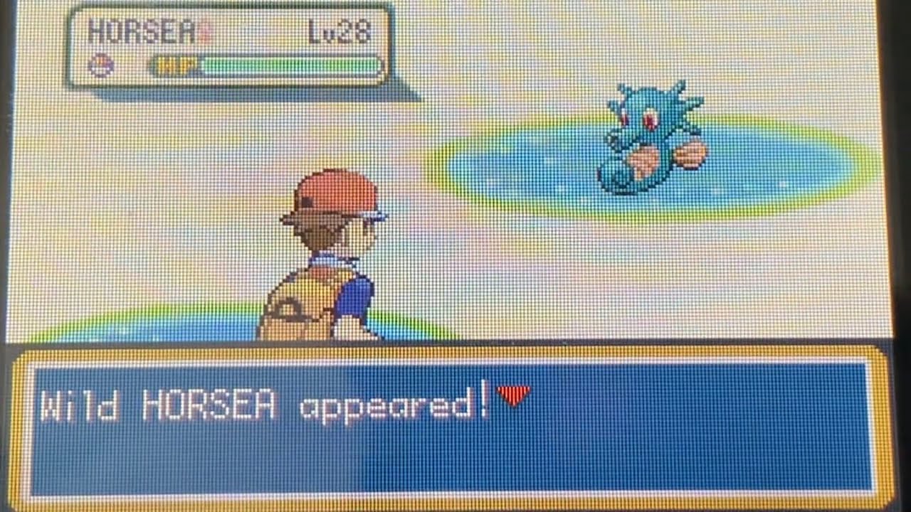 Live Shiny Horsea Appears after 46,228RE Pokemon FireRed - YouTube
