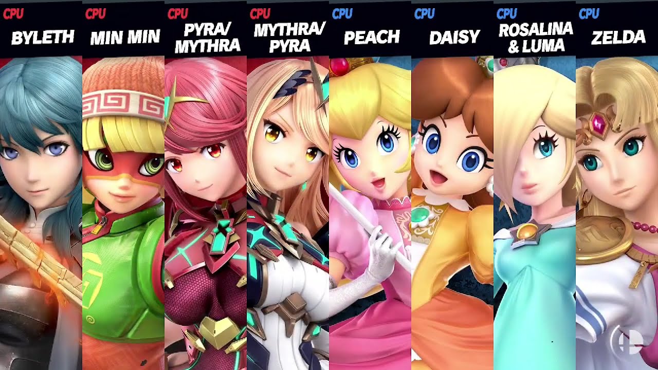 Super Smash Bros. Ultimate - Battle #1726 Female DLC Characters VS ...
