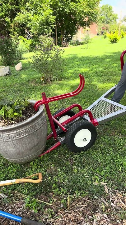 Safely move heavy ceramic flower pots - YouTube