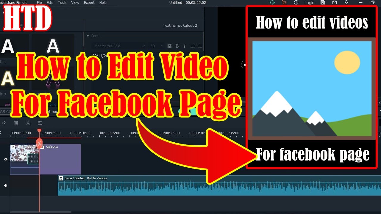 How to edit videos for facebook page | filmora video editing for ...