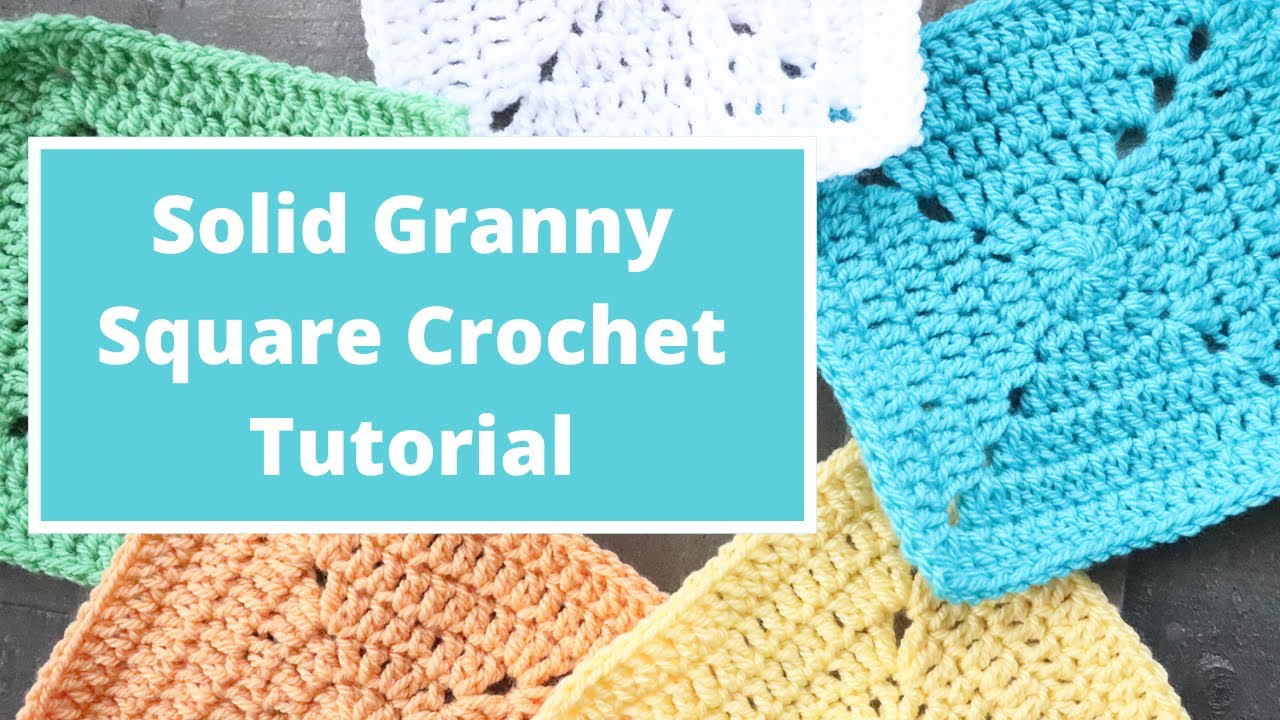 Circle Center Solid Granny Square Crochet Tutorial - YouTube