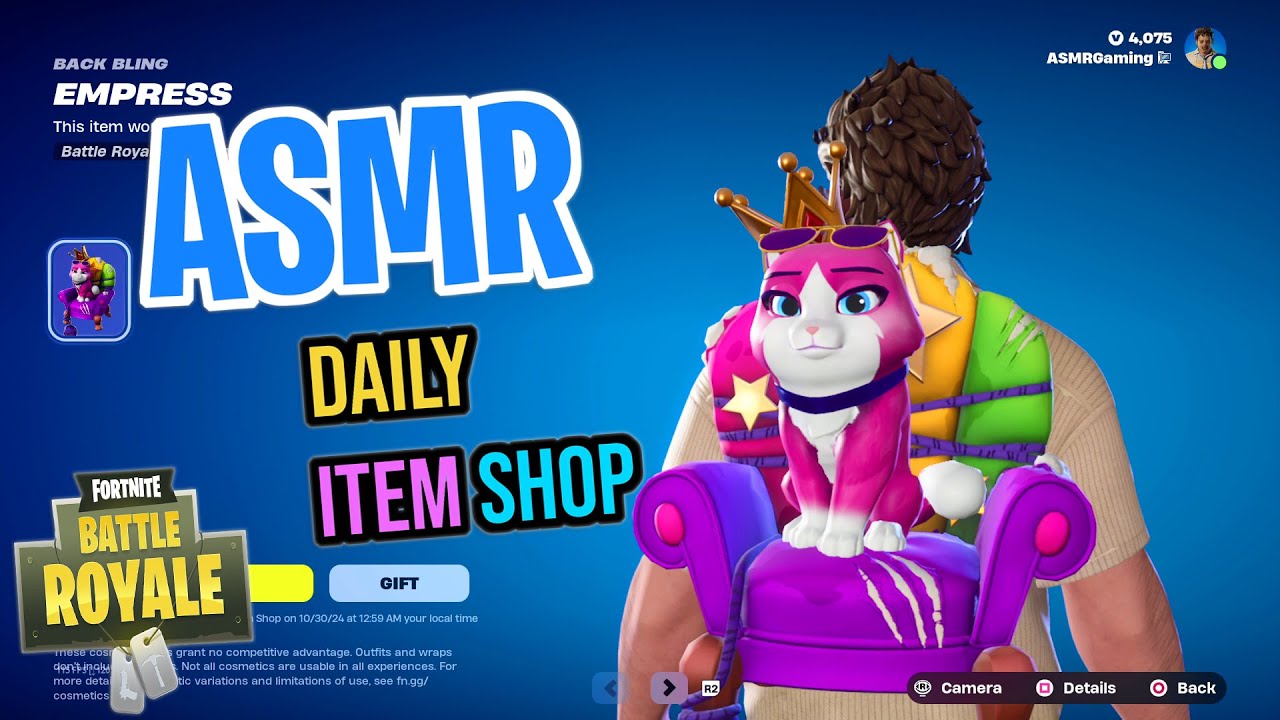 ASMR Fortnite RARE Empress Pet Back Bling Is Back! Daily Item Shop 🎮🎧 ...