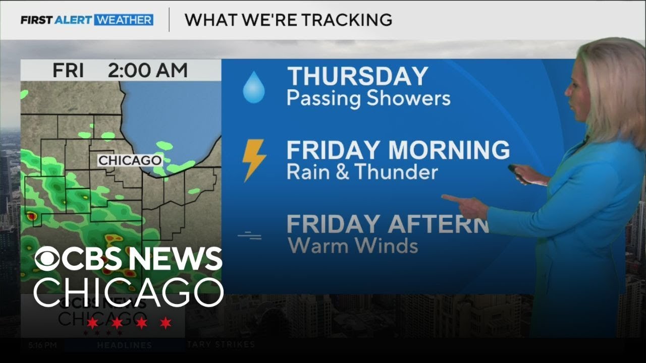 Passing showers Thursday, rain and thunder Friday morning in Chicago ...