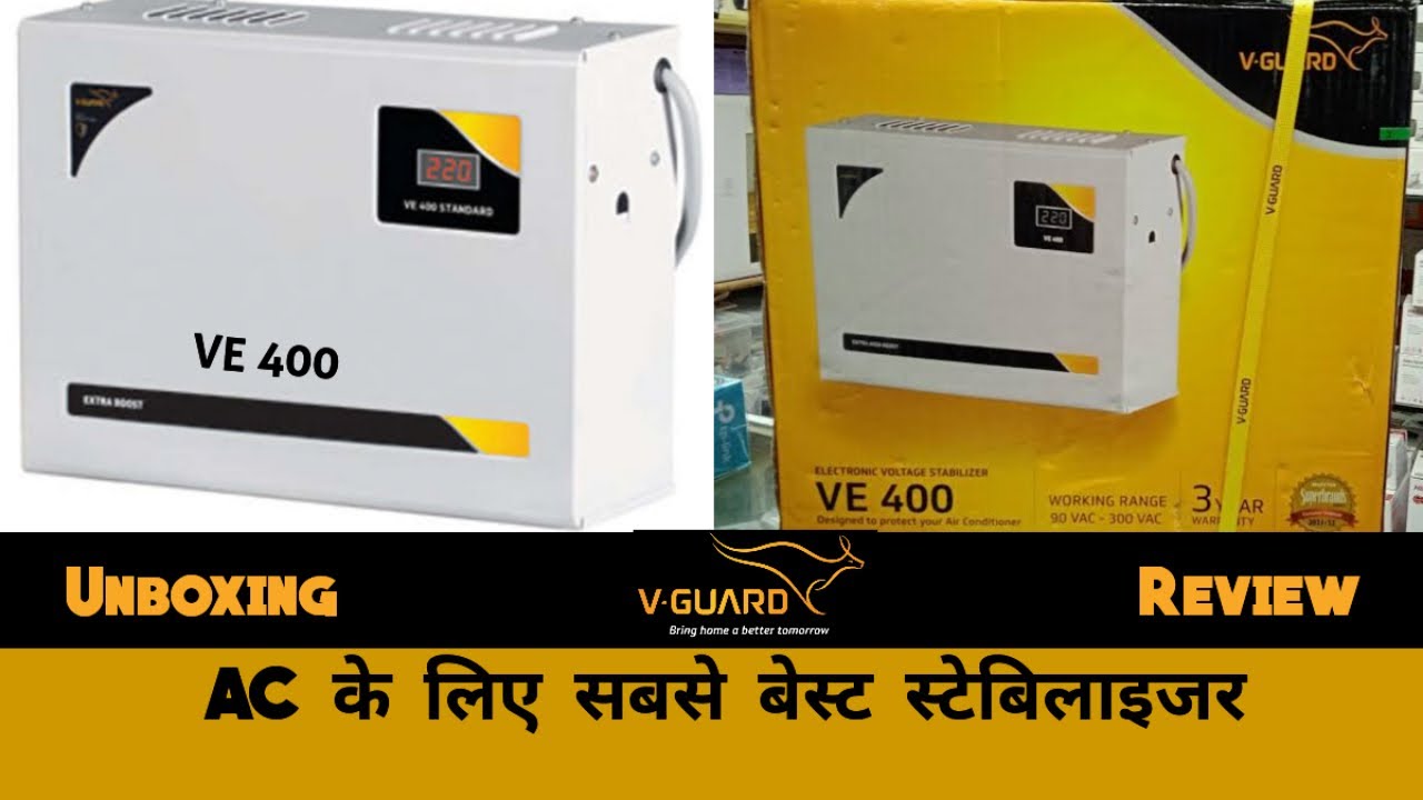 V Guard VE 400 AC Stabilizer Unboxing & Review - YouTube