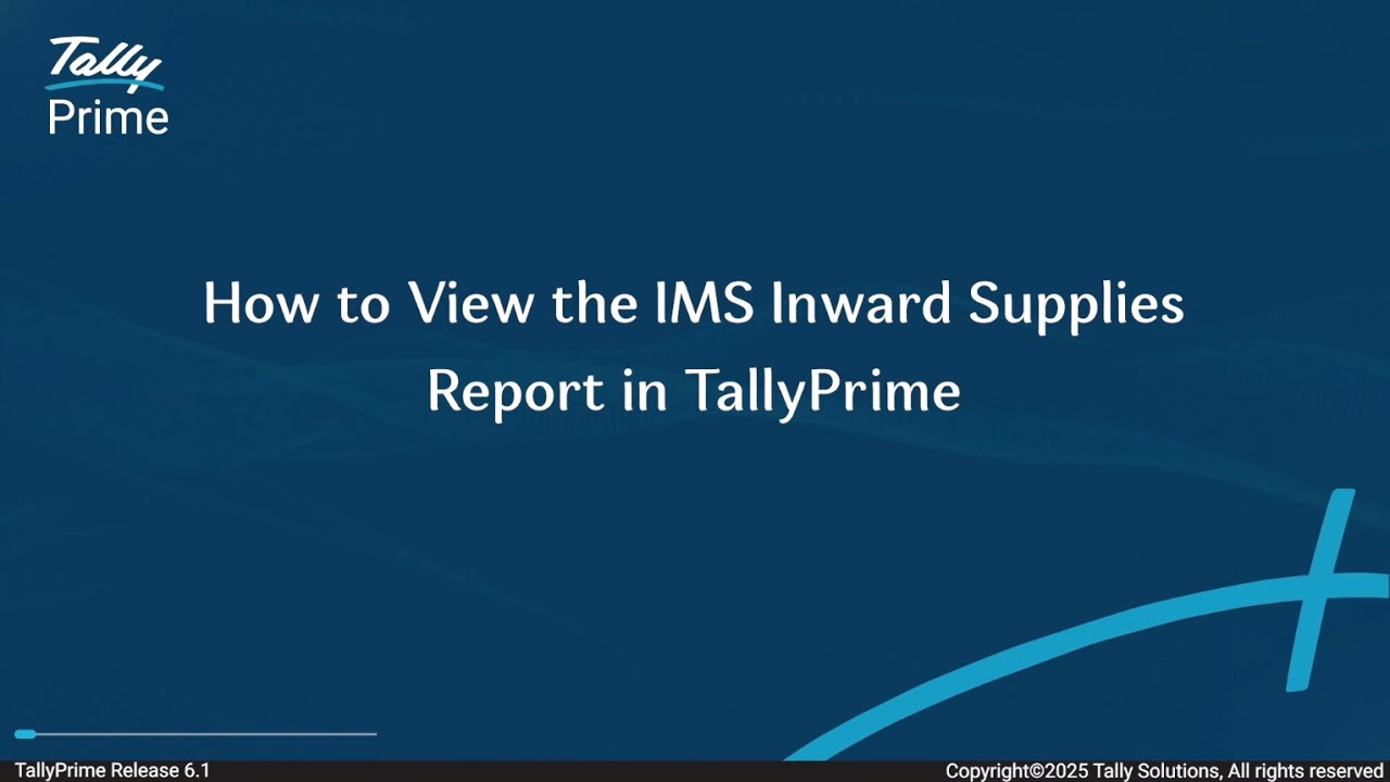 How to View the IMS Inward Supplies Report in TallyPrime | TallyHelp ...